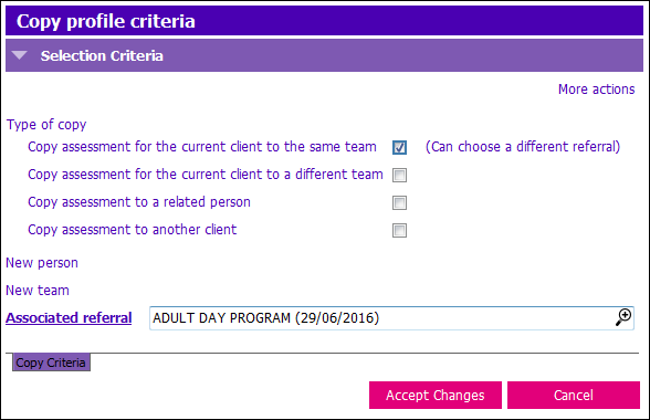 Copy/Create a Subsequent Assessment – PARIS User Help