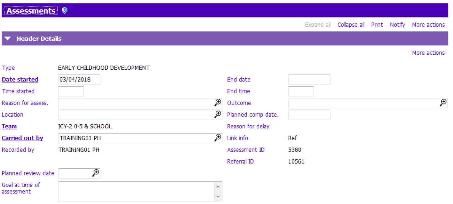 Early Childhood Development (ECD) Assessment – PARIS User Help