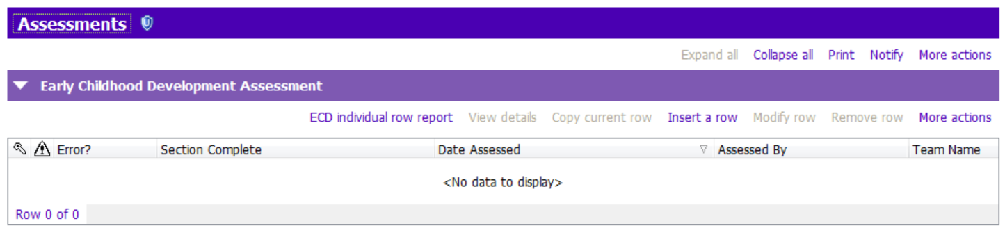 Early Childhood Development (ECD) Assessment – PARIS User Help