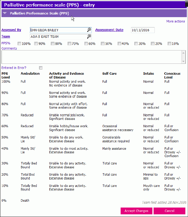 Registers/Palliative – PARIS User Help
