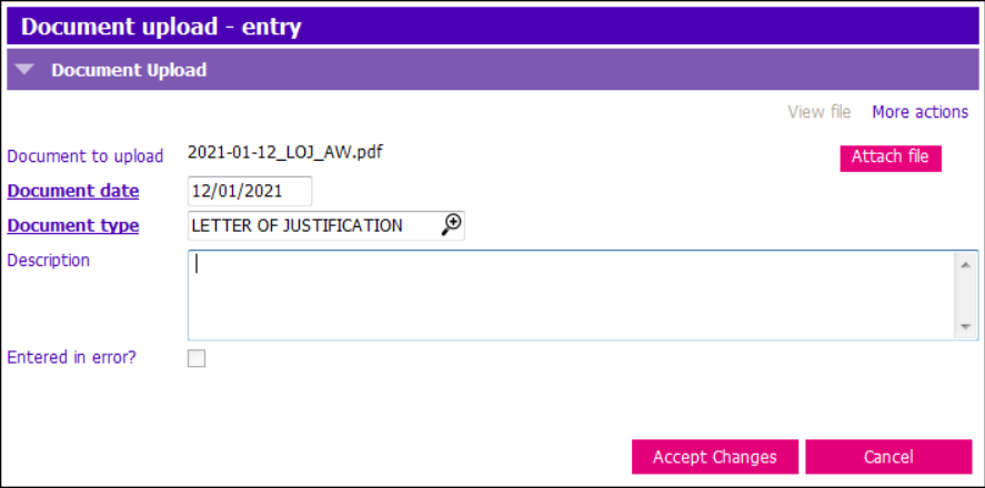 Document Upload – PARIS User Help