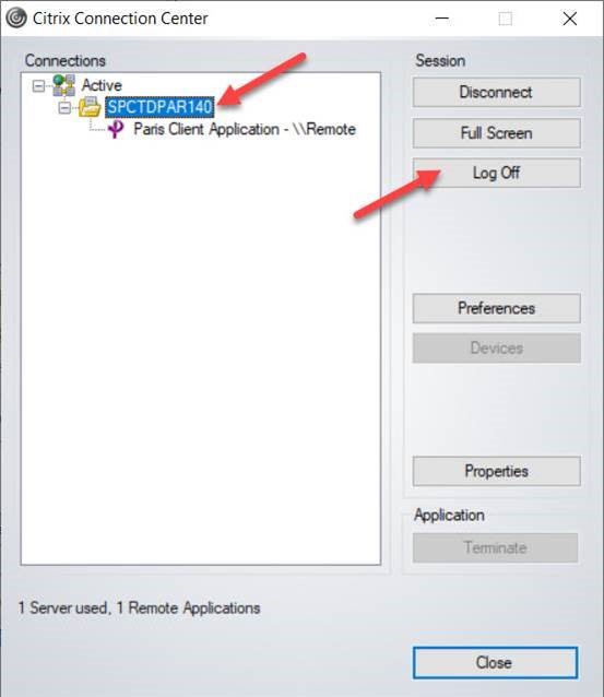 End Your Citrix Session When Frozen in PARIS – PARIS User Help
